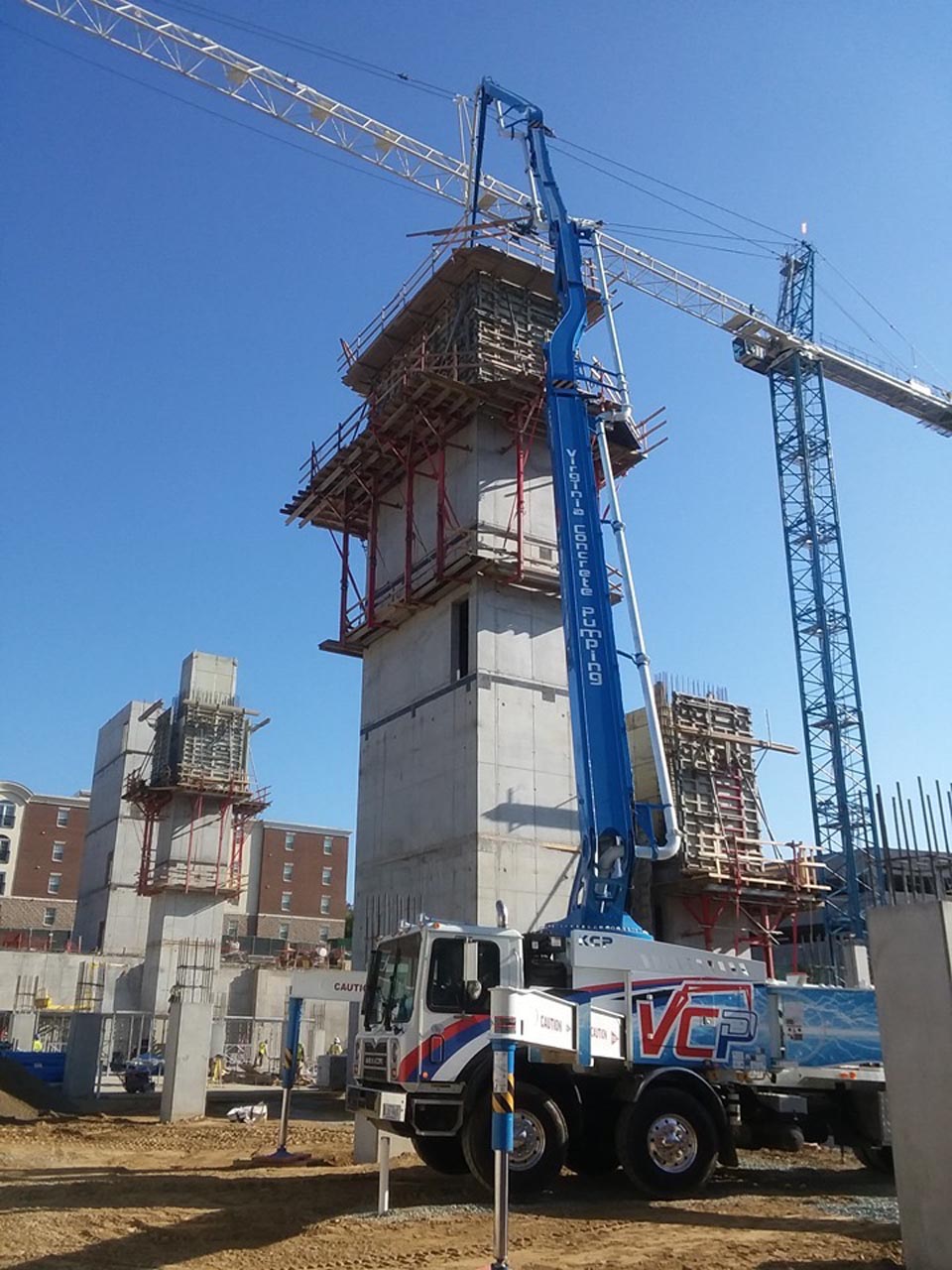 Blue 46 Meter ZX KCP Concrete Pump | Virginia Concrete Pumping