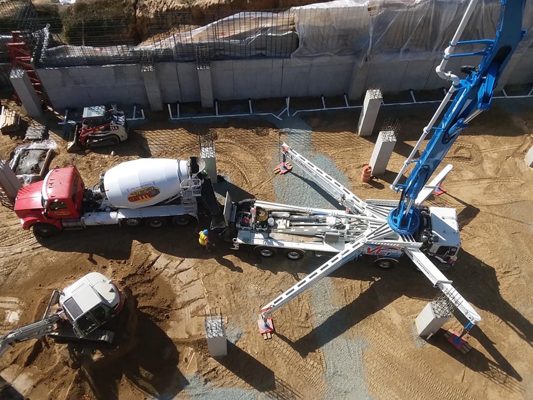 Blue 46 Meter ZX KCP Concrete Pump | Virginia Concrete Pumping